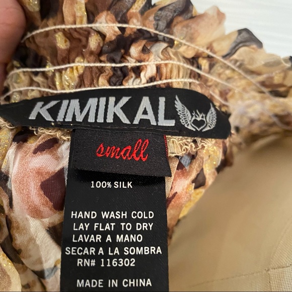 Kimikal | Tops | Kimikal Leopard Print Sheer Silk Blouse | Poshmark
